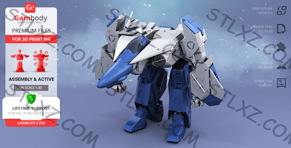 Robotech VFA-6 Alpha 3D打印模型 飞机 机器人-STL下载网_3D打印模型网_3D打印stl模型下载_3D模型库_3D ...