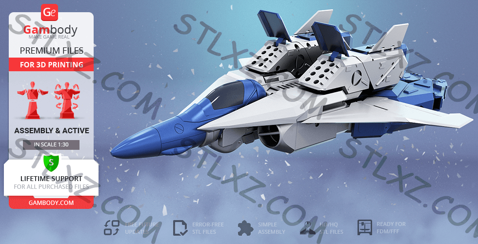 Robotech VFA-6 Alpha 3D打印模型 飞机 机器人-STL下载网_3D打印模型网_3D打印stl模型下载_3D模型库_3D ...