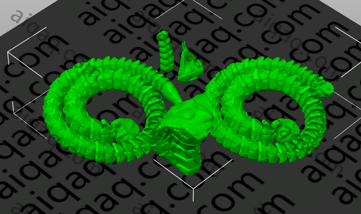 眼镜蛇 响尾蛇 一体成型可活动-STL下载网_3D打印模型网_3D打印机_3D模型库